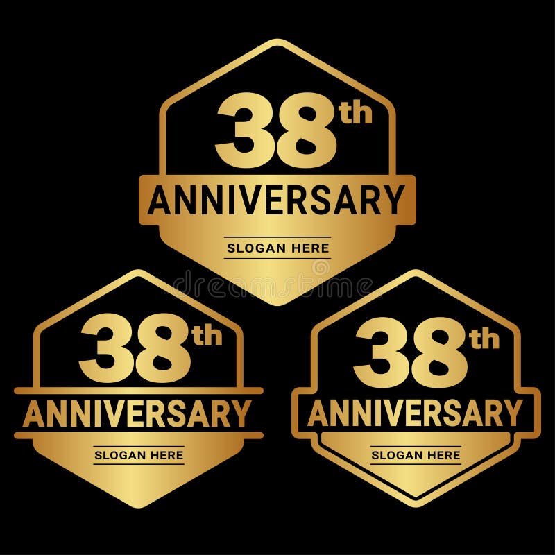 38 Years Anniversary Celebration Logotype. 38th Anniversary Logo ...