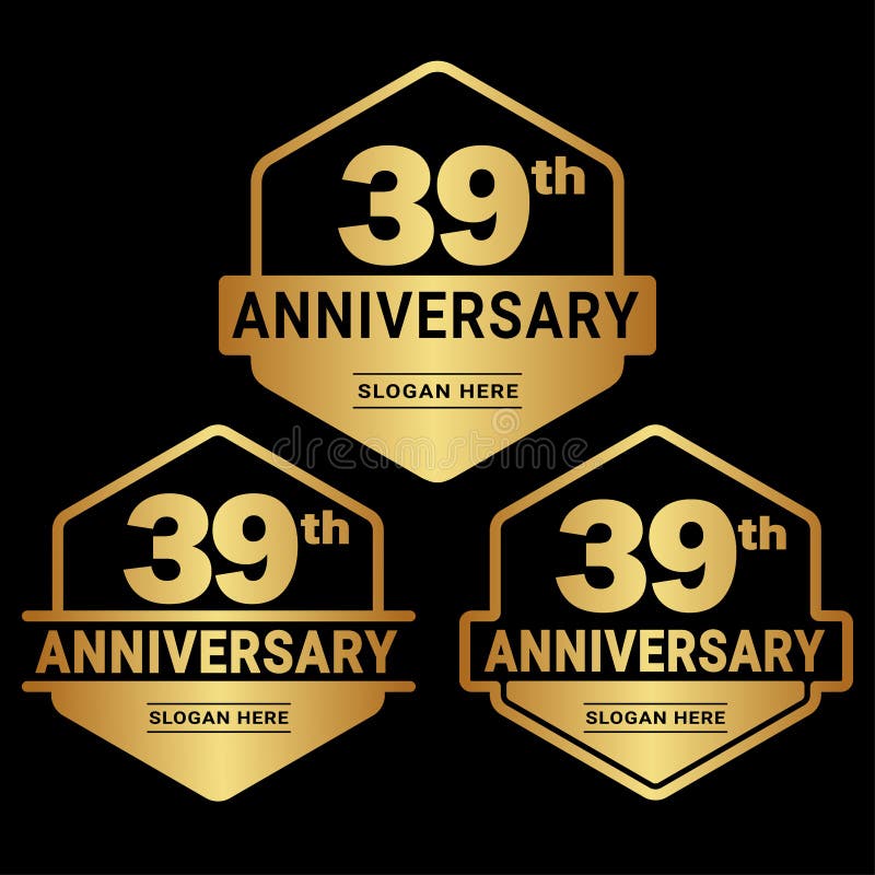 39 Years Anniversary Celebration Logotype. 39th Anniversary Logo ...
