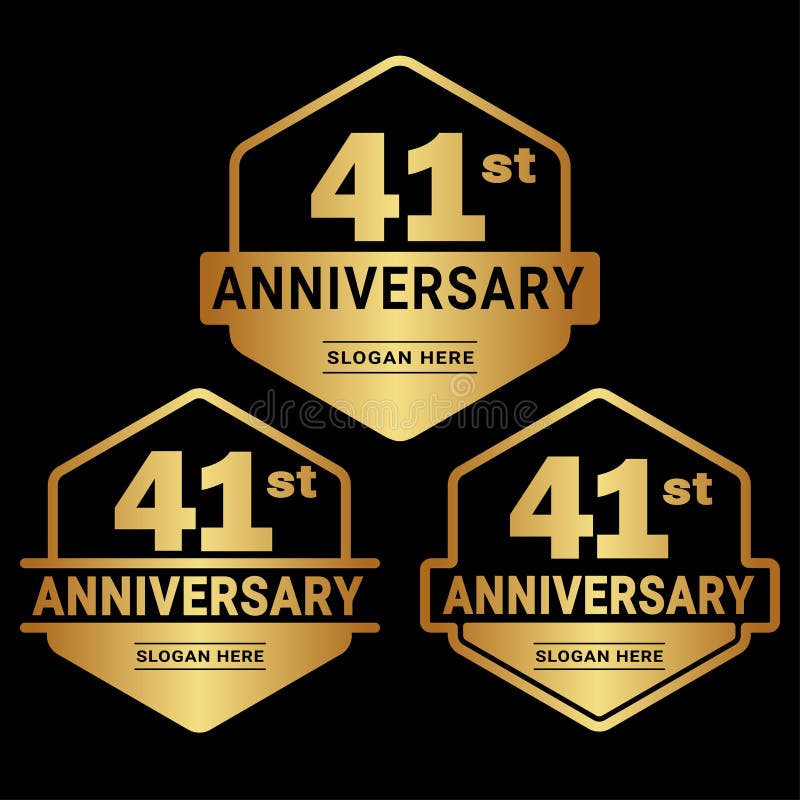 41 Years Anniversary Celebration Logotype. 41st Anniversary Logo ...