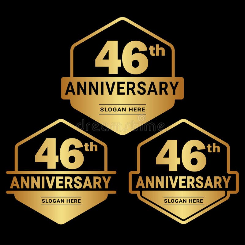 46 Years Anniversary Celebration Logotype. 46th Anniversary Logo ...