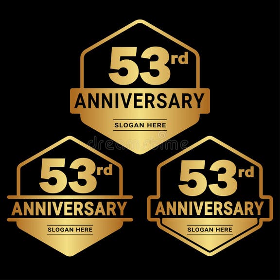 53 Years Anniversary Celebration Logotype. 53rd Anniversary Logo ...