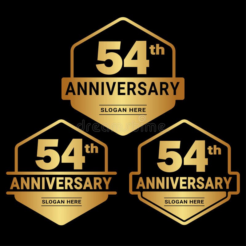 54 Years Anniversary Celebration Logotype. 54th Anniversary Logo ...