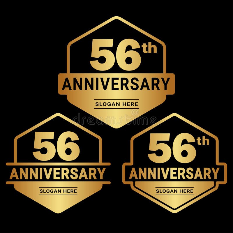 56 Years Anniversary Celebration Logotype. 56th Anniversary Logo ...