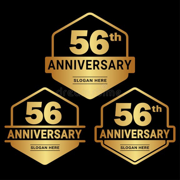 56 Years Anniversary Celebration Logotype. 56th Anniversary Logo ...