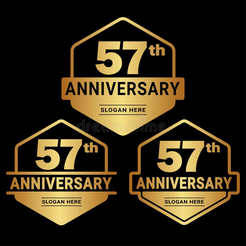 57 Years Anniversary Celebration Logotype. 57th Anniversary Logo ...