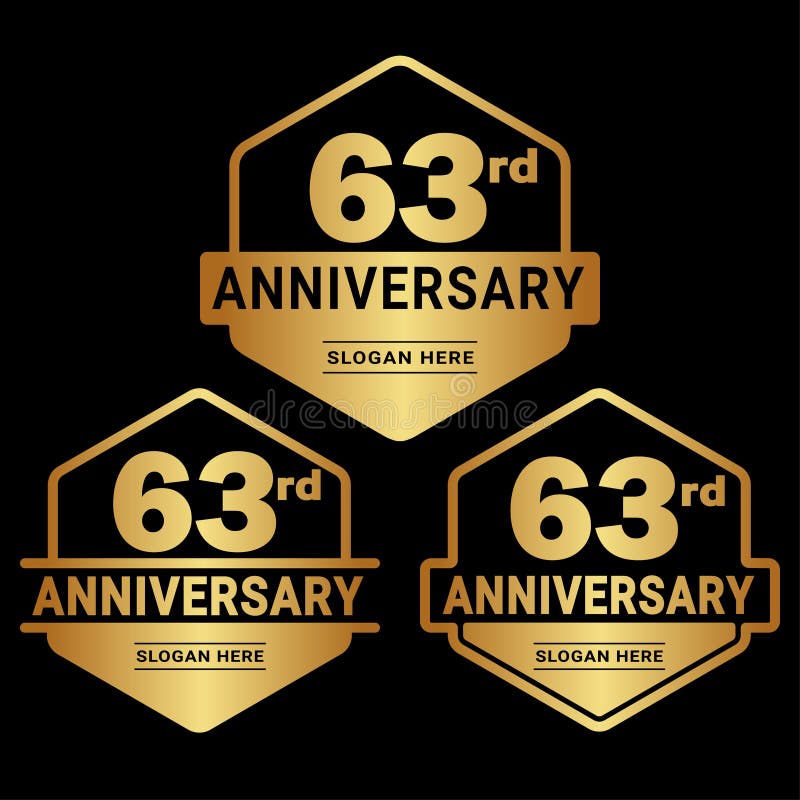 63 Years Anniversary Celebration Logotype. 63rd Anniversary Logo ...