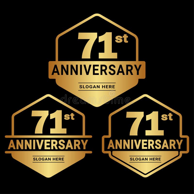 71 Years Anniversary Celebration Logotype. 71st Anniversary Logo ...