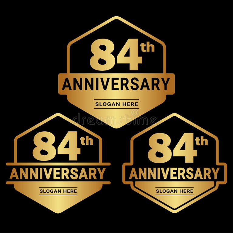 84 Years Anniversary Celebration Logotype. 84th Anniversary Logo ...