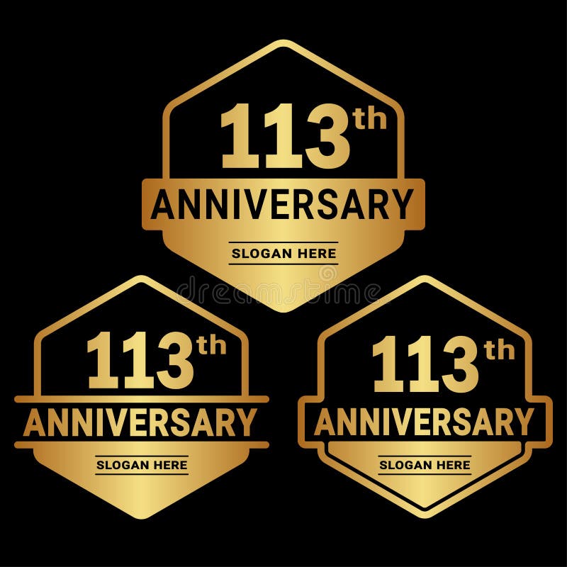 113 Years Anniversary Celebration Logotype. 113th Anniversary Logo ...