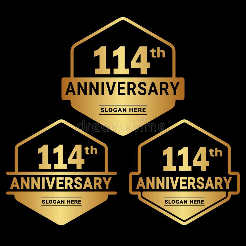 114 Years Anniversary Celebration Logotype. 114th Anniversary Logo ...