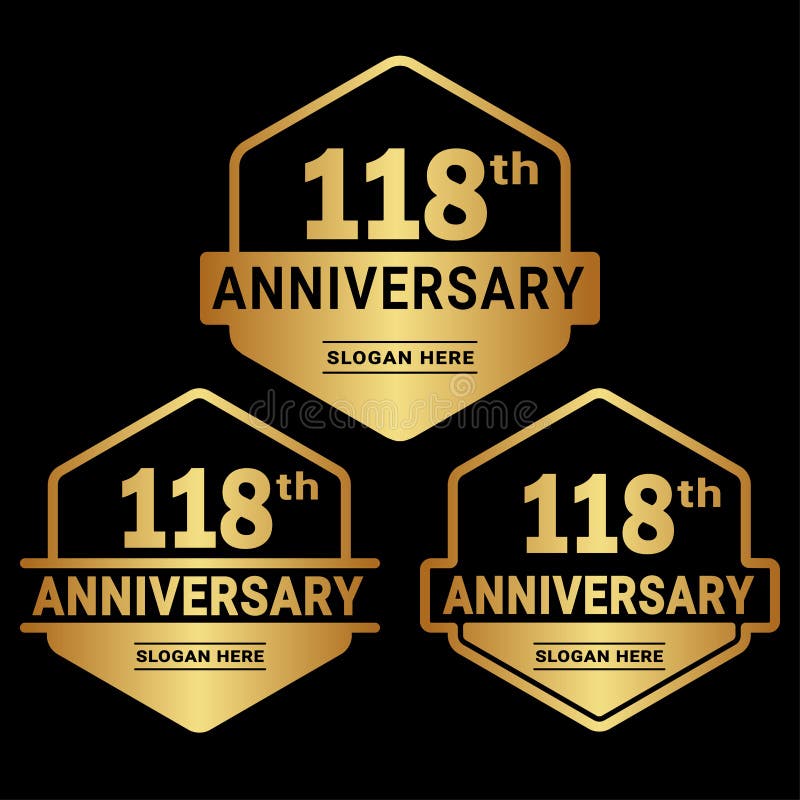 118 Years Anniversary Celebration Logotype. 118th Anniversary Logo ...