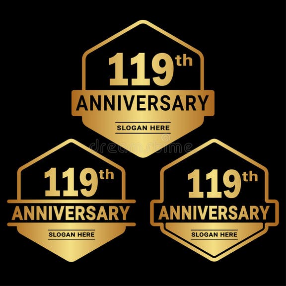 119 Years Anniversary Celebration Logotype. 119th Anniversary Logo ...