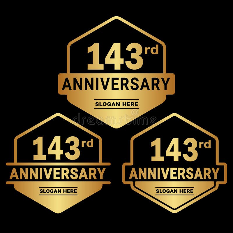 143 Years Anniversary Celebration Vector Template, 143 Number Logo ...
