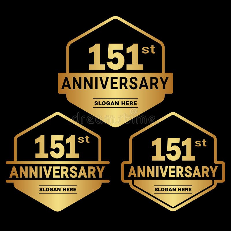 151 Years Anniversary Celebration Logotype. 151st Anniversary Logo ...