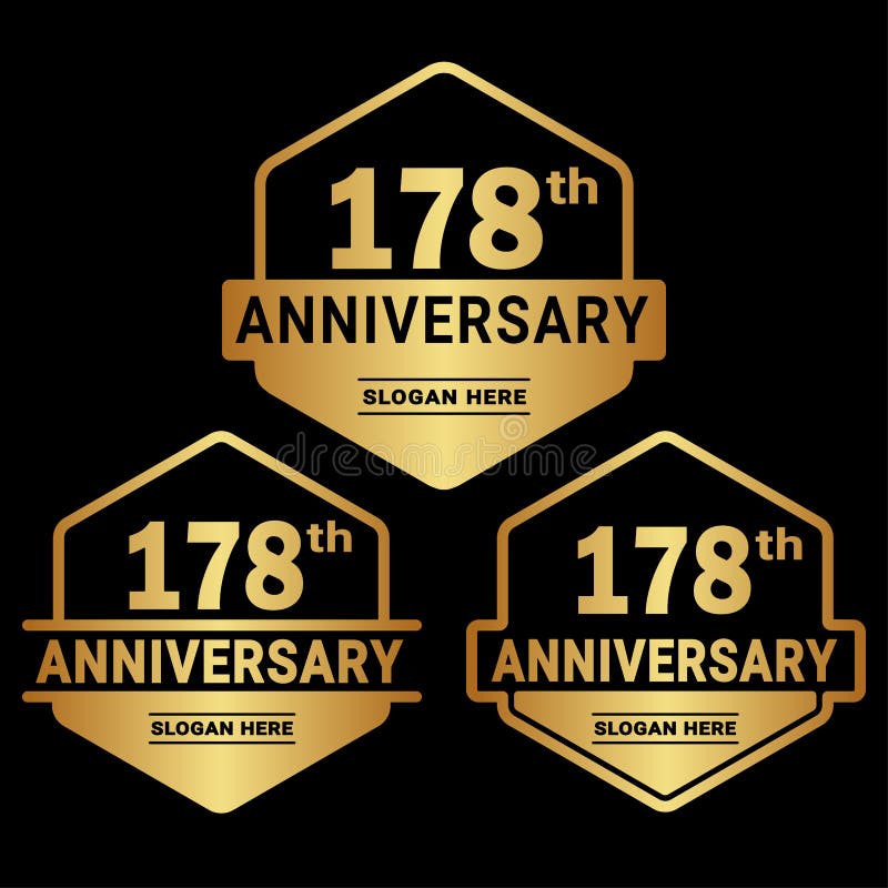 178 Years Anniversary Celebration Logotype. 178th Anniversary Logo ...