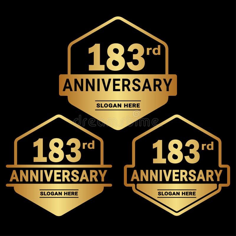 183 Years Anniversary Celebration Logotype. 183rd Anniversary Logo ...