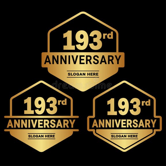 193 Years Anniversary Celebration Logotype. 193rd Anniversary Logo ...