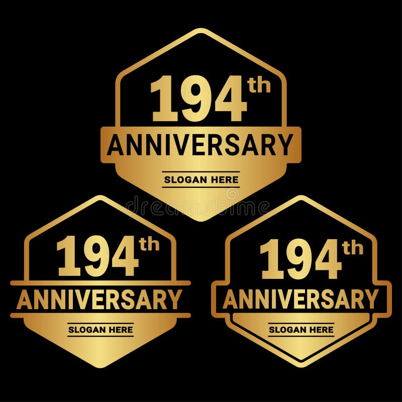194 Years Anniversary Celebration Logotype. 194th Anniversary Logo ...
