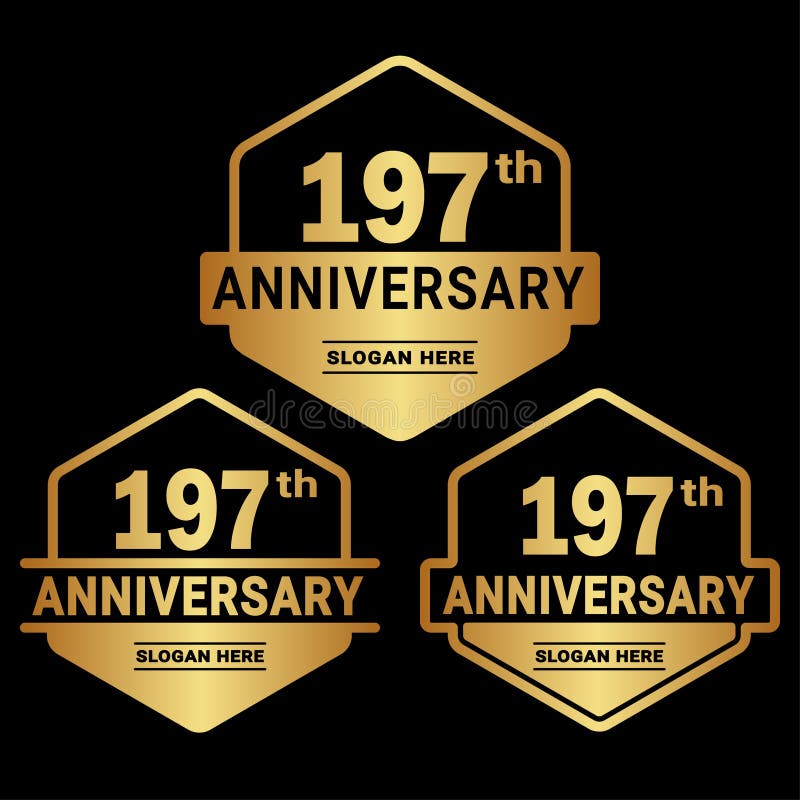 197 Years Anniversary Celebration Logotype. 197th Anniversary Logo ...