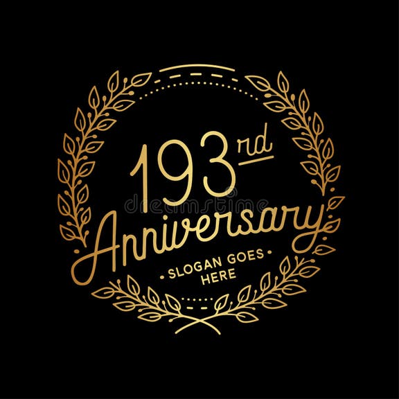 193 Years Anniversary Celebration with Laurel Wreath. 193rd Anniversary ...