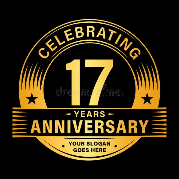 17 Years Anniversary Celebration Design Template. 17th Logo Vector ...