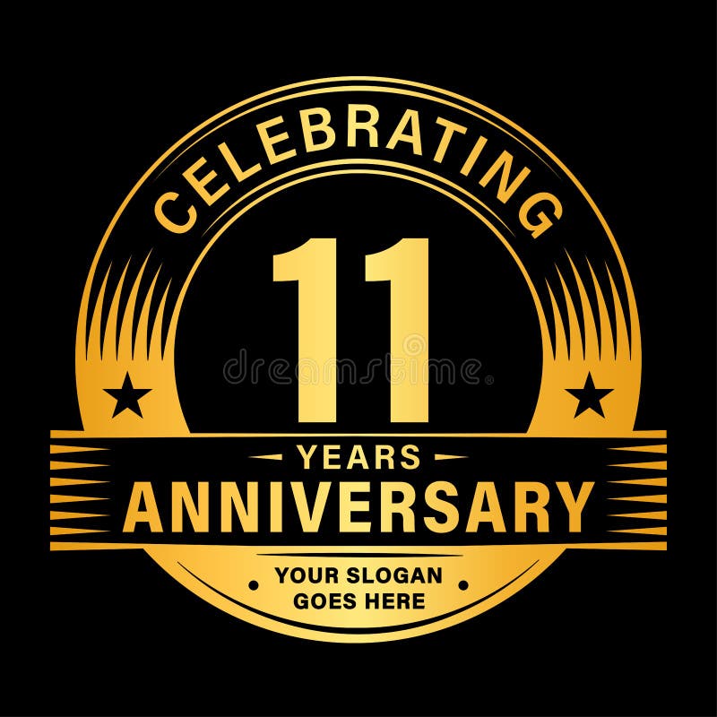 11 Years Anniversary Celebration Design Template. 11th Logo Vector ...