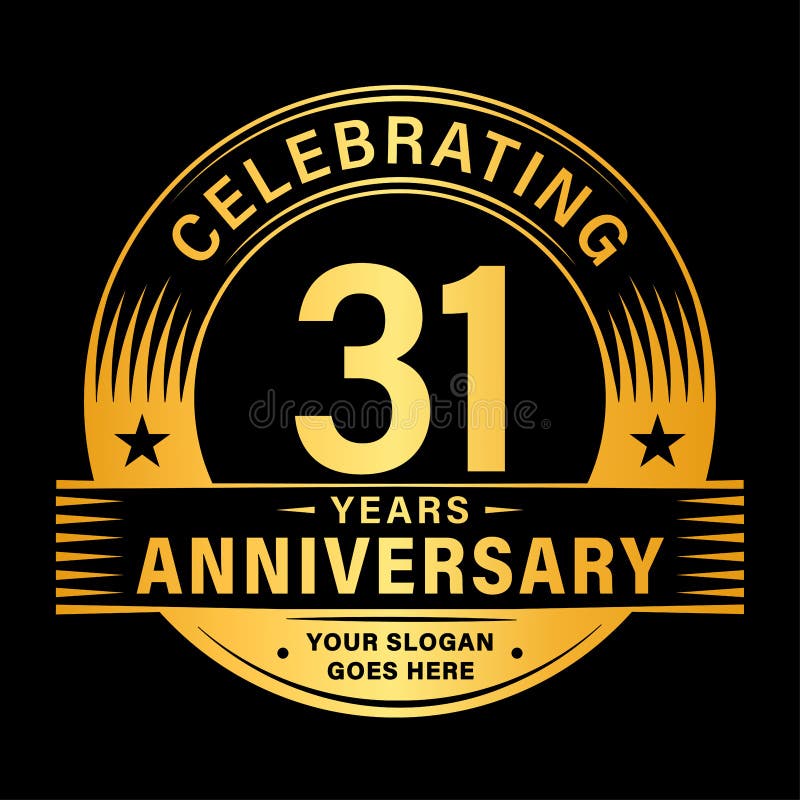 31 Years Anniversary Celebration Design Template. 31st Logo Vector ...