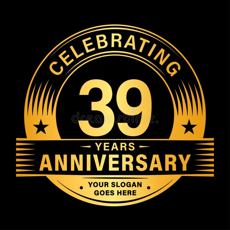 39 Years Anniversary Celebration Design Template. 39th Logo Vector ...