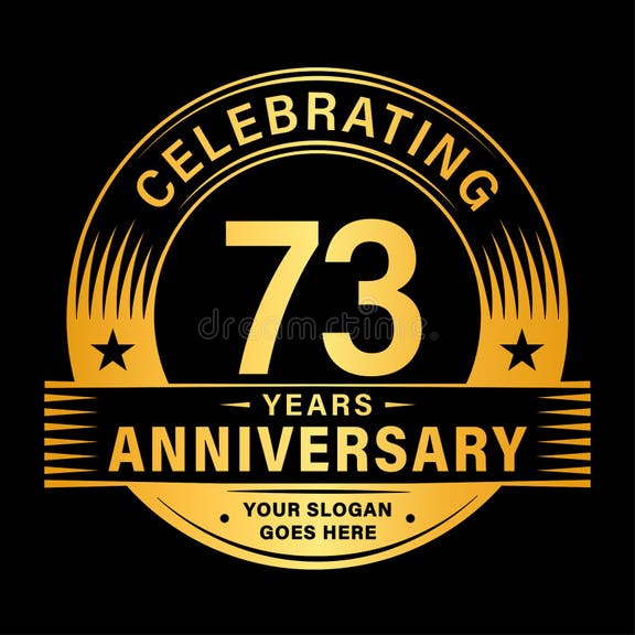 73 Years Anniversary Celebration Design Template. 73rd Logo Vector ...
