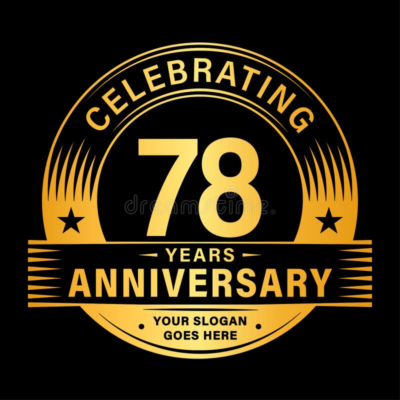 78 Years Anniversary Celebration Design Template. 78th Logo Vector ...