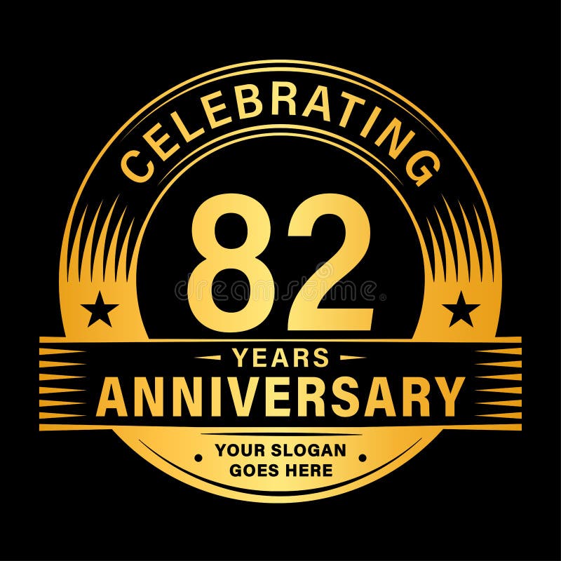 82 Years Anniversary Celebration Design Template. 82nd Logo Vector ...