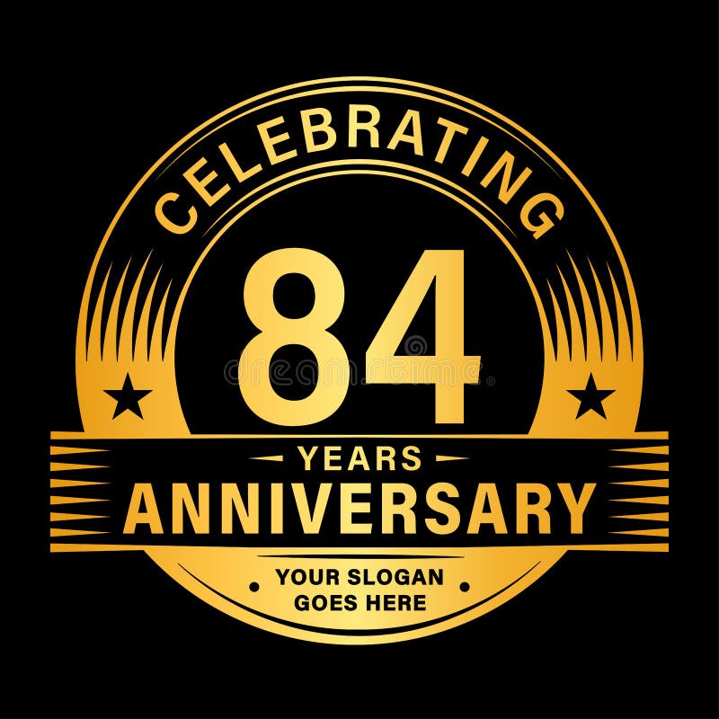84 Years Anniversary Celebration Design Template. 84th Logo Vector ...