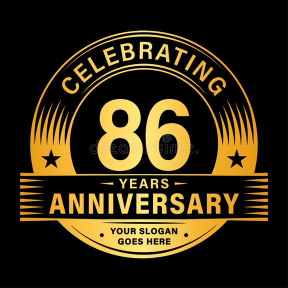 86 Years Anniversary Celebration Design Template. 86th Logo Vector ...