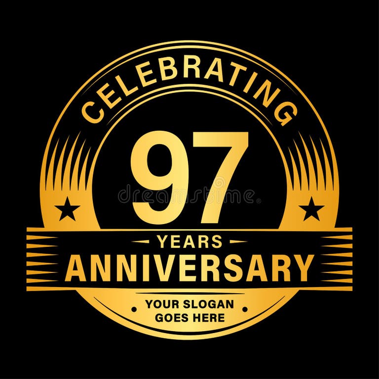 97 Years Anniversary Celebration Design Template. 97th Logo Vector ...