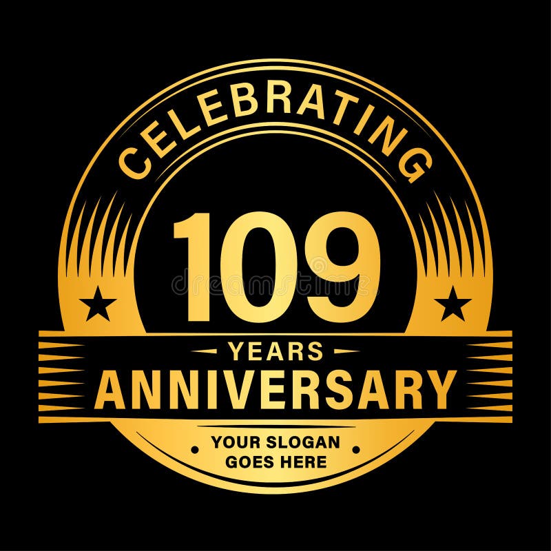 109 Years Anniversary Celebration Design Template. 109th Logo Vector ...
