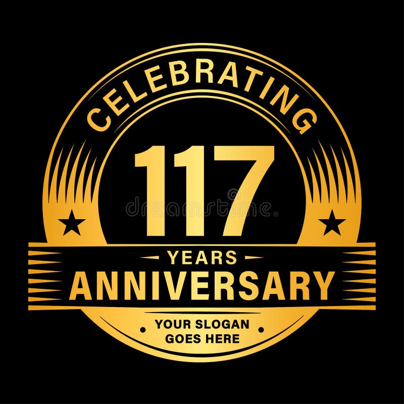 117 Years Anniversary Celebration Design Template. 117th Logo Vector ...
