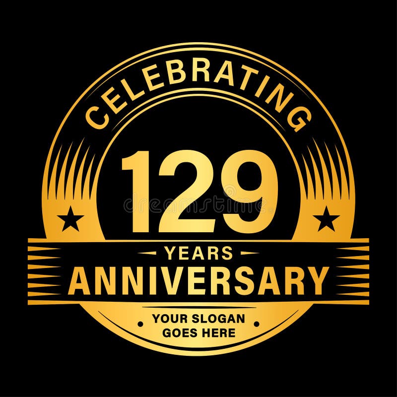129 Years Anniversary Celebration Design Template. 129th Logo Vector ...