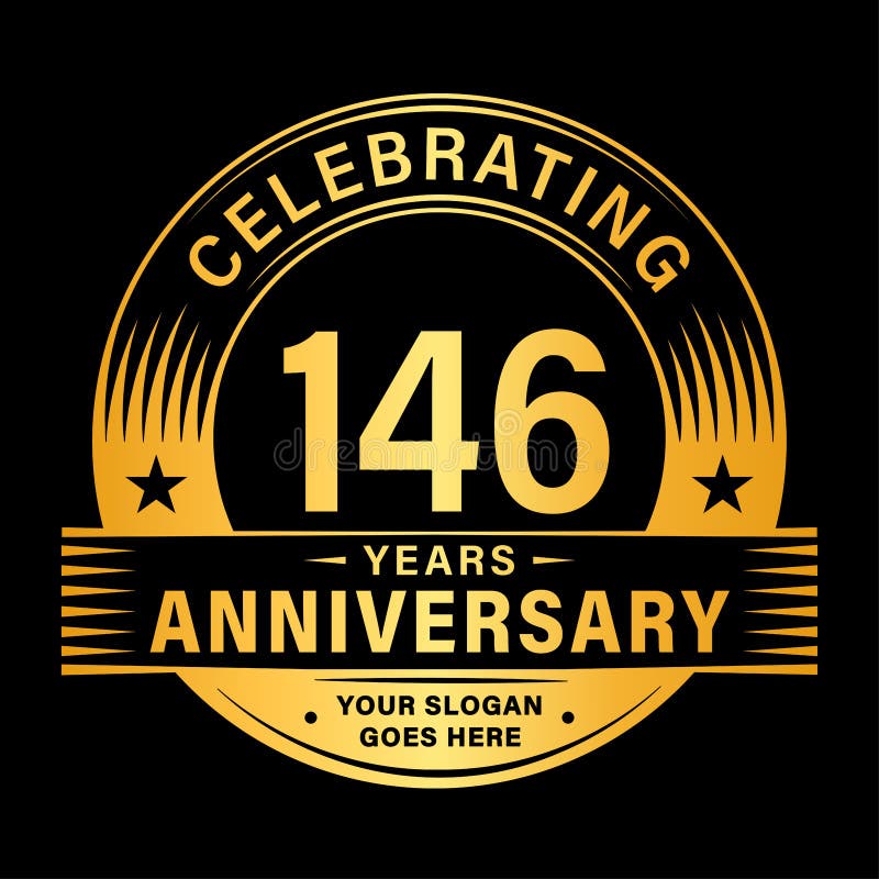 146 Years Anniversary Celebration Design Template. 146th Logo Vector ...