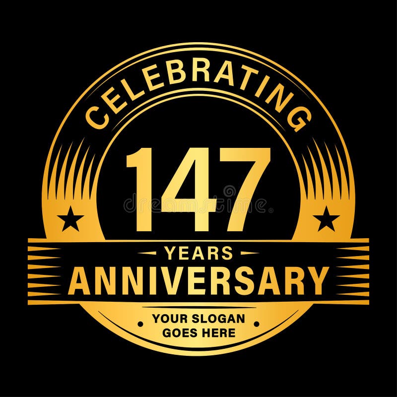 147 Years Anniversary Celebration Design Template. 147th Logo Vector ...