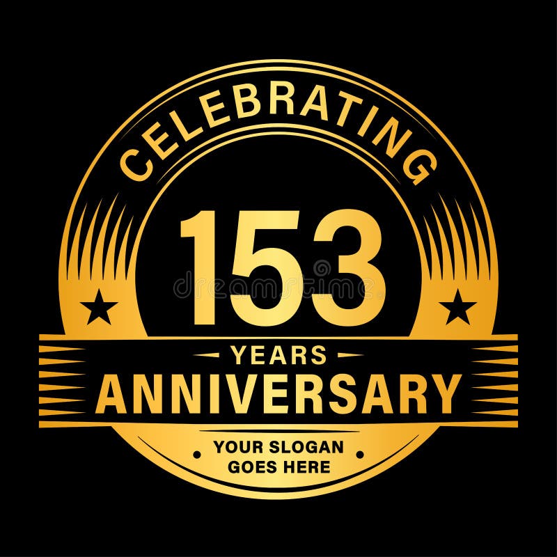 153 Years Anniversary Celebration Design Template. 153rd Logo Vector ...