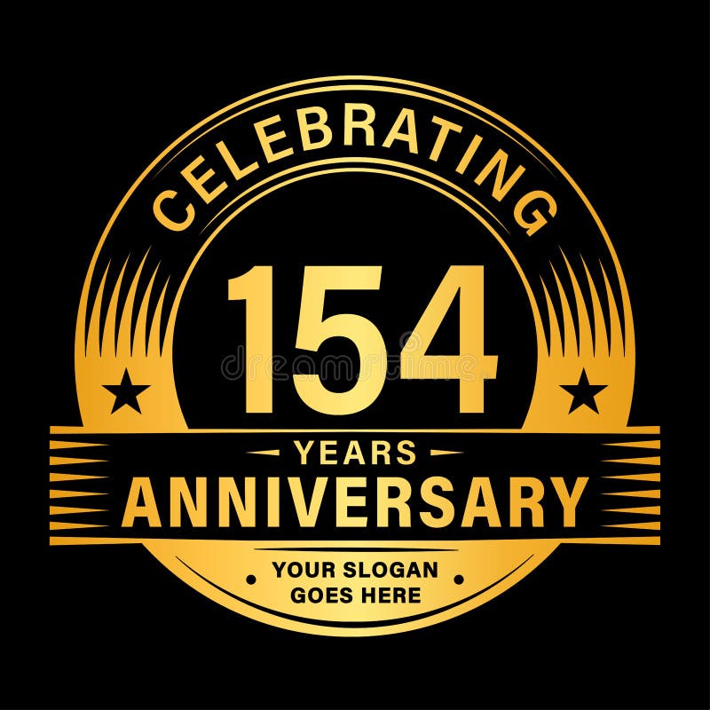 154 Years Anniversary Celebration Design Template. 154th Logo Vector ...