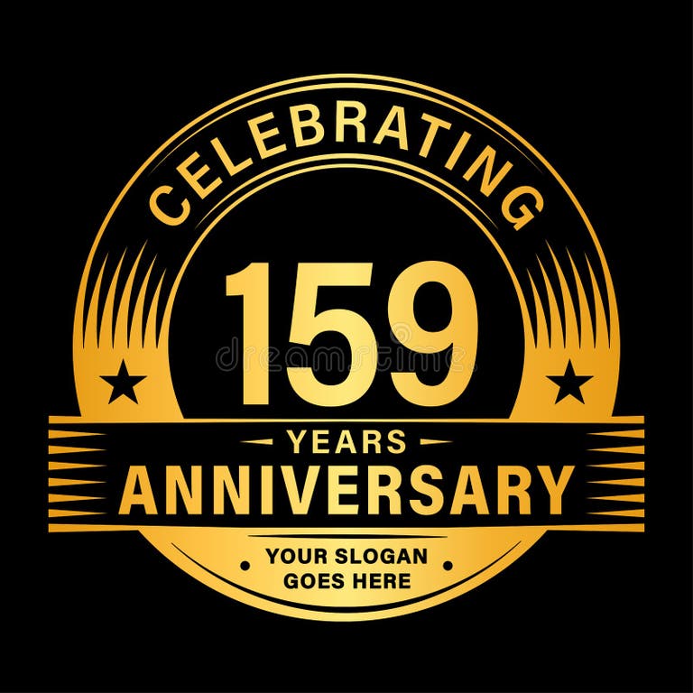 159 Years Anniversary Celebration Design Template. 159th Logo Vector ...