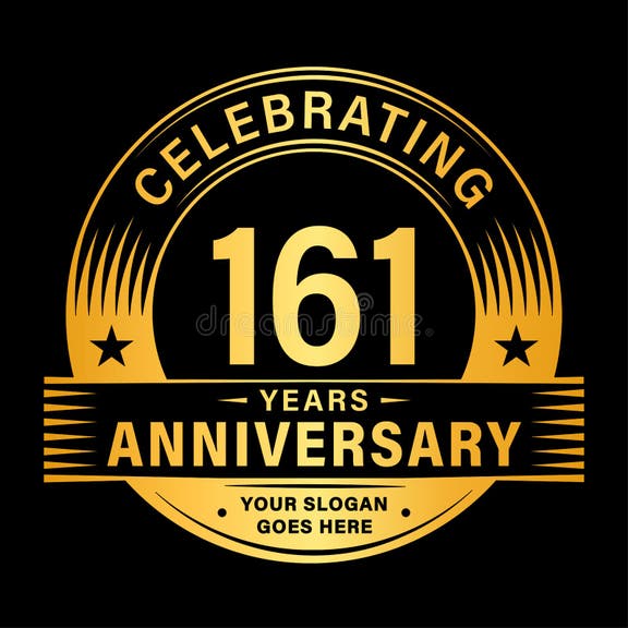 161 Years Anniversary Celebration Design Template. 161st Logo Vector ...