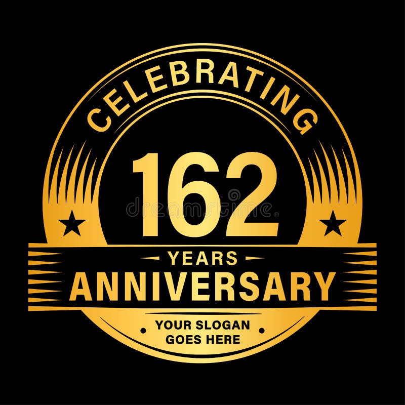 162 Years Anniversary Celebration Design Template. 162nd Logo Vector ...