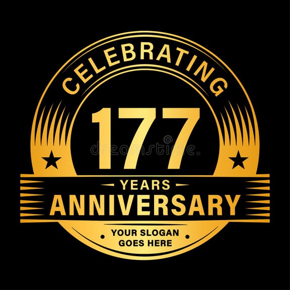 177 Years Anniversary Celebration Design Template. 177th Logo Vector ...