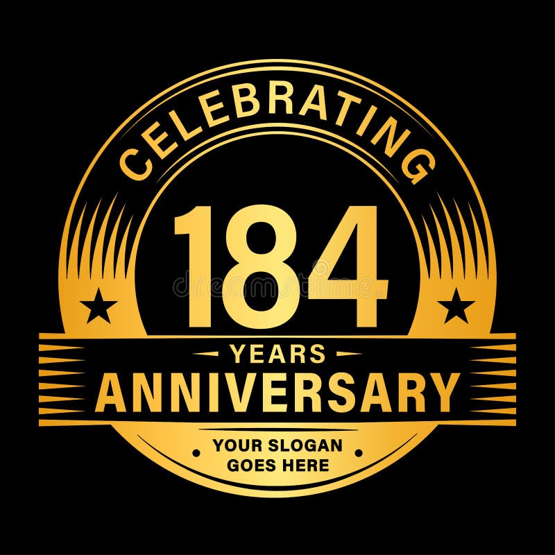184 Years Anniversary Celebration Design Template. 184th Logo Vector ...