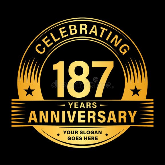 187 Years Anniversary Celebration Design Template. 187th Logo Vector ...