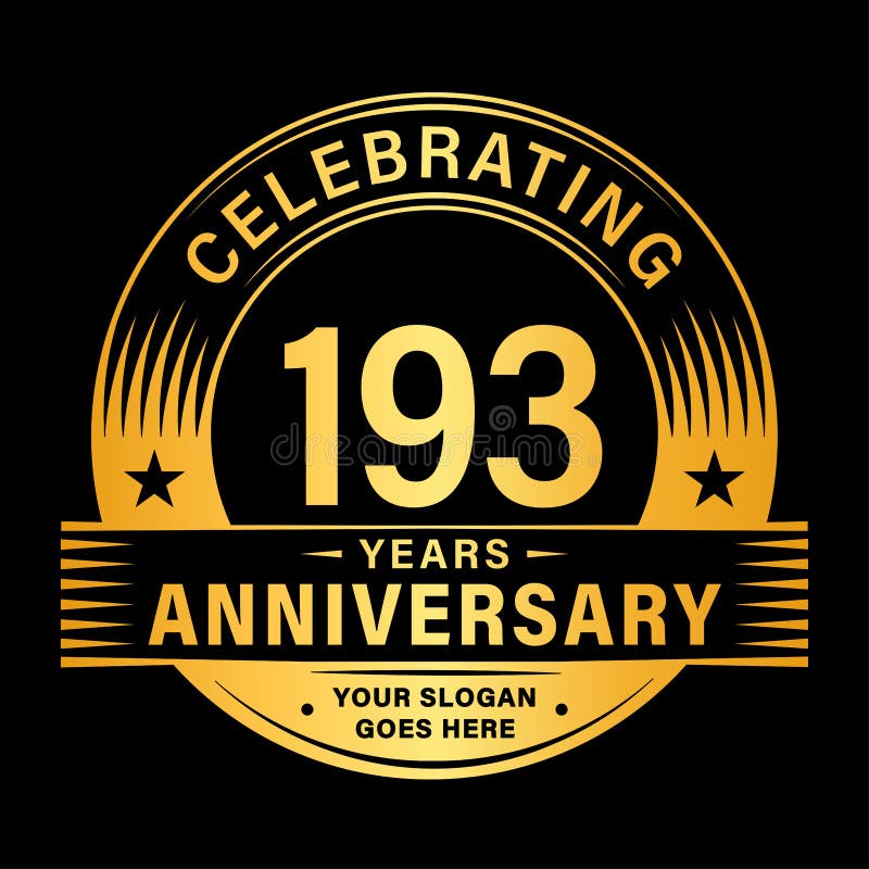 193 Years Anniversary Celebration Design Template. 193rd Logo Vector ...