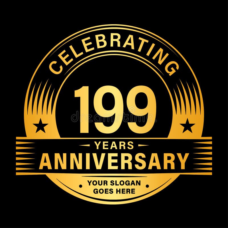 199 Years Anniversary Celebration Design Template. 199th Logo Vector ...