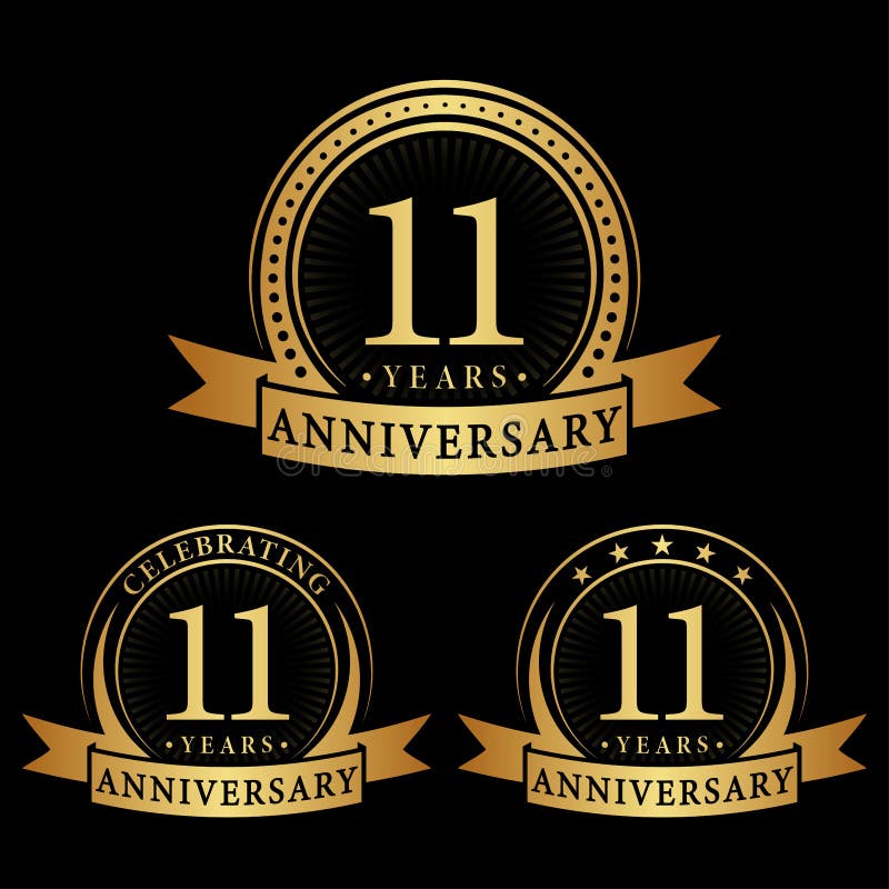 11 Years Anniversary Celebration Logotype. 11th Anniversary Logo ...